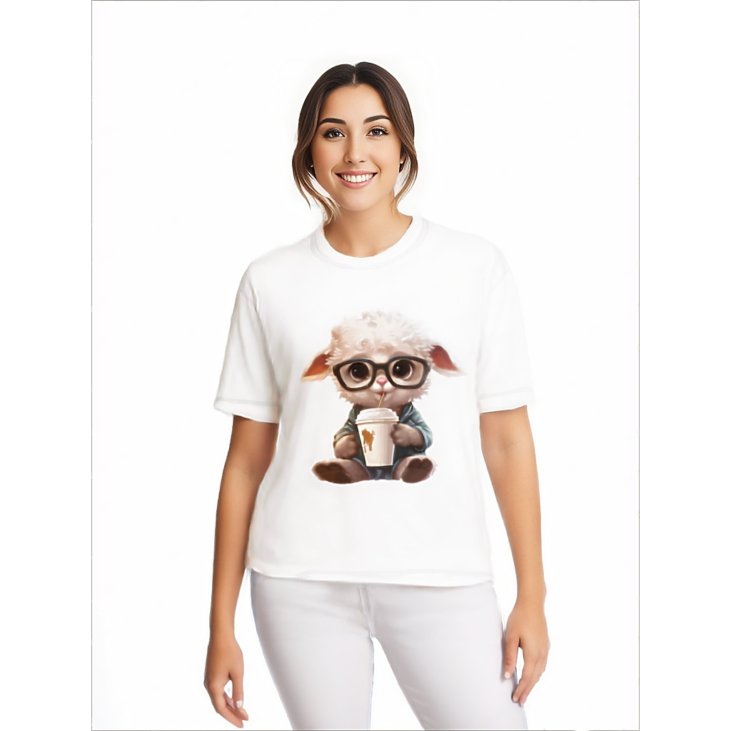 zzZ Series Oversize TShirt 100% Cotton (Lamb Coffee Lover) | Shopee ...