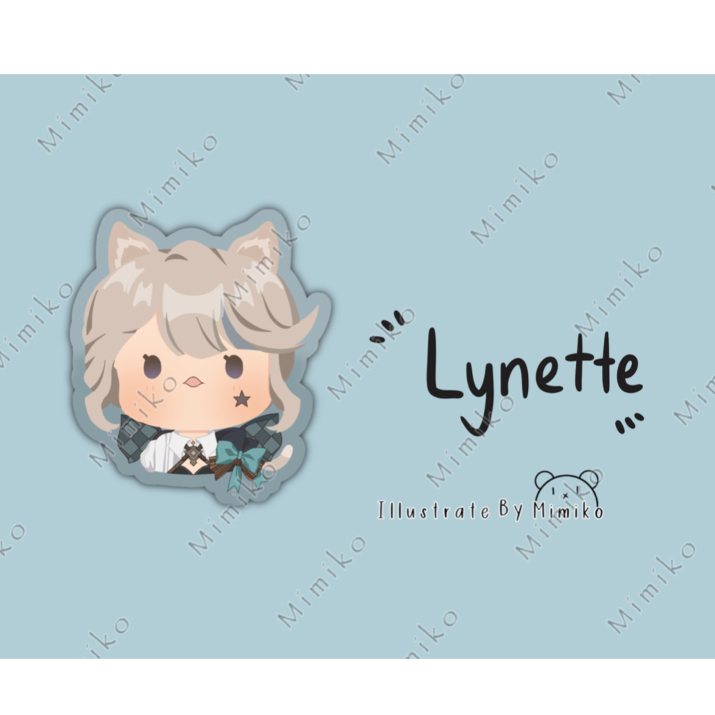 Genshin impact Sticker Fontaine Freminet Lyney Lynette Die Cut Sticker ...