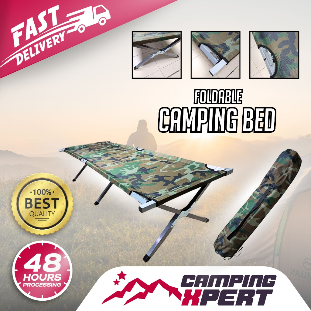 Fodable Camping Bed Army Canvas Bed Portable Folding Sleeping Outdoor ...