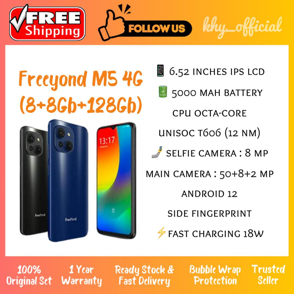 FreeYond M5 4G [ 8+8Gb Ram + 128Gb Rom | 50MP Main Camera | 6.52 ...