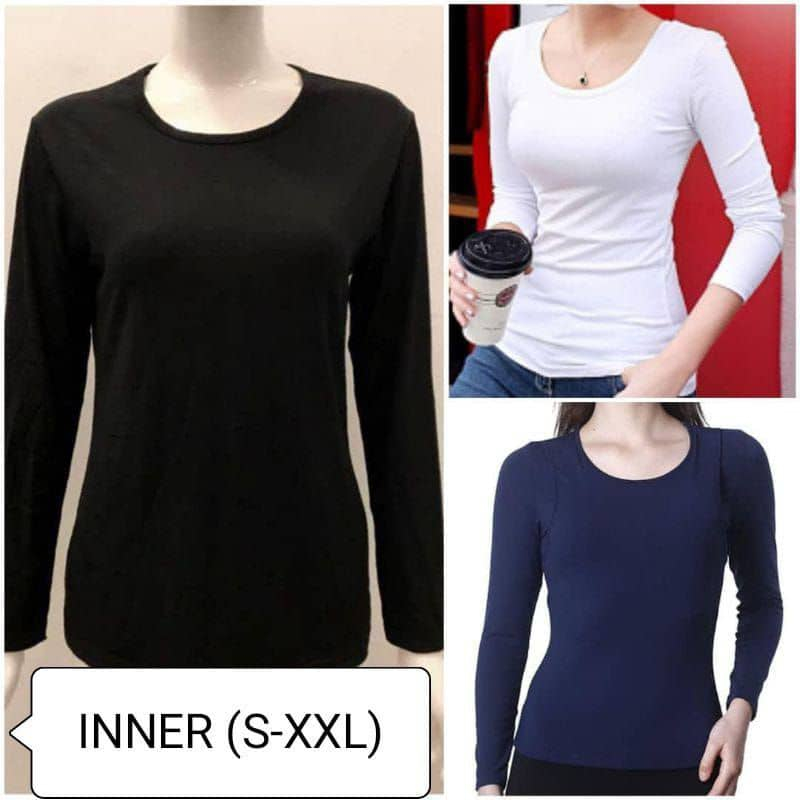 Inner baju lengan panjang inner & Leggings perempuan muslimah kain 100% ...