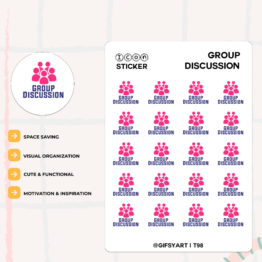 Group Discussion Tiny Icon Sticker Bujo Sticker Planner Sticker - T98 ...