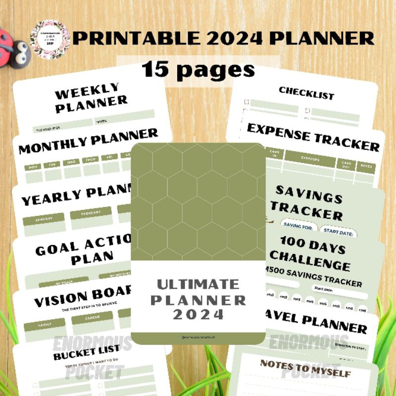 [PDF] [Powerpoint] Printable Planner 2024, 2023, Goal Planner, Vision ...