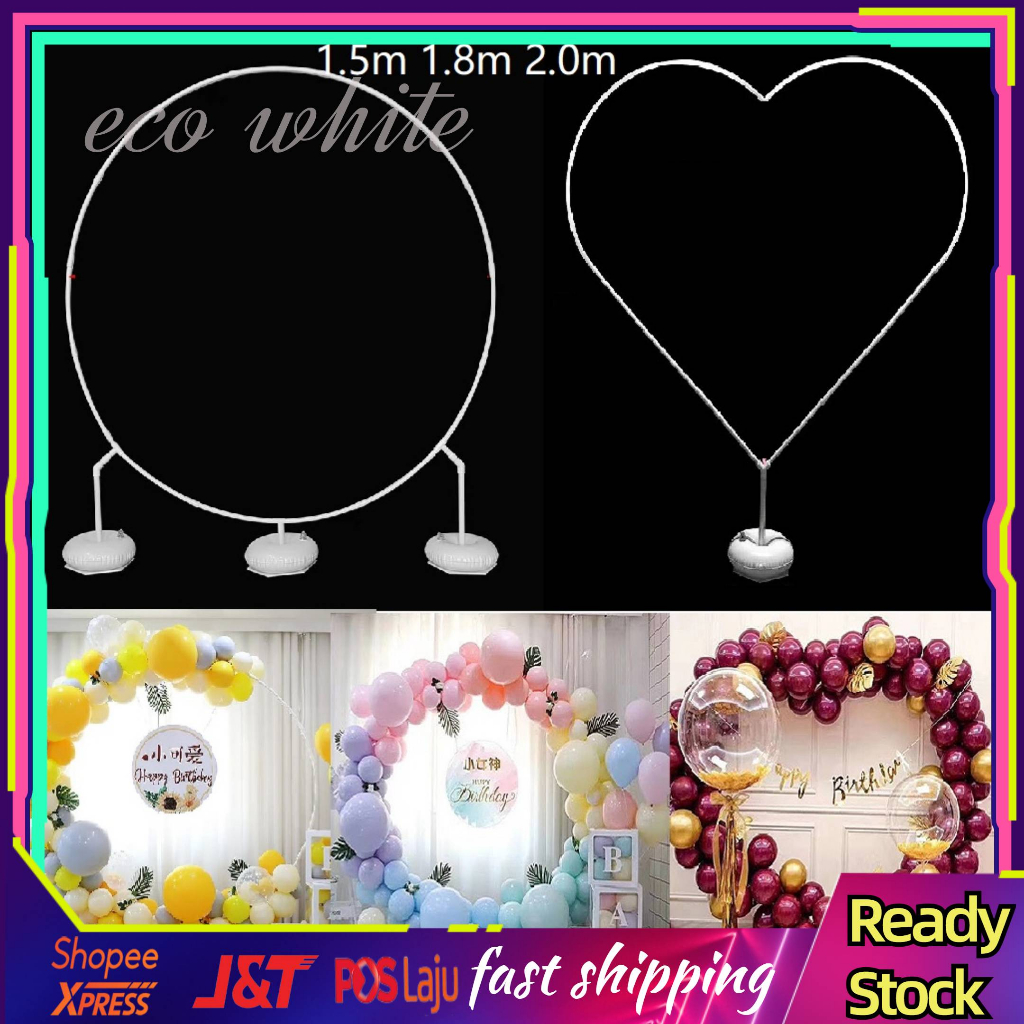 Large Round Circle Love Heart Stand Balloon Arch Kit Background for ...