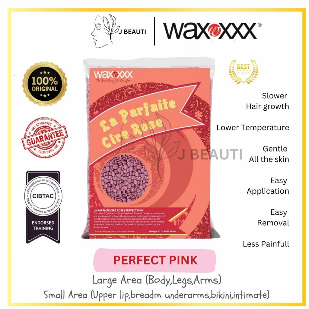 WAX@XXX Perfect Pink (1kg) Body/Legs/Arms/Upper Lip/Breadm underarms/Bikini/Intimate ...