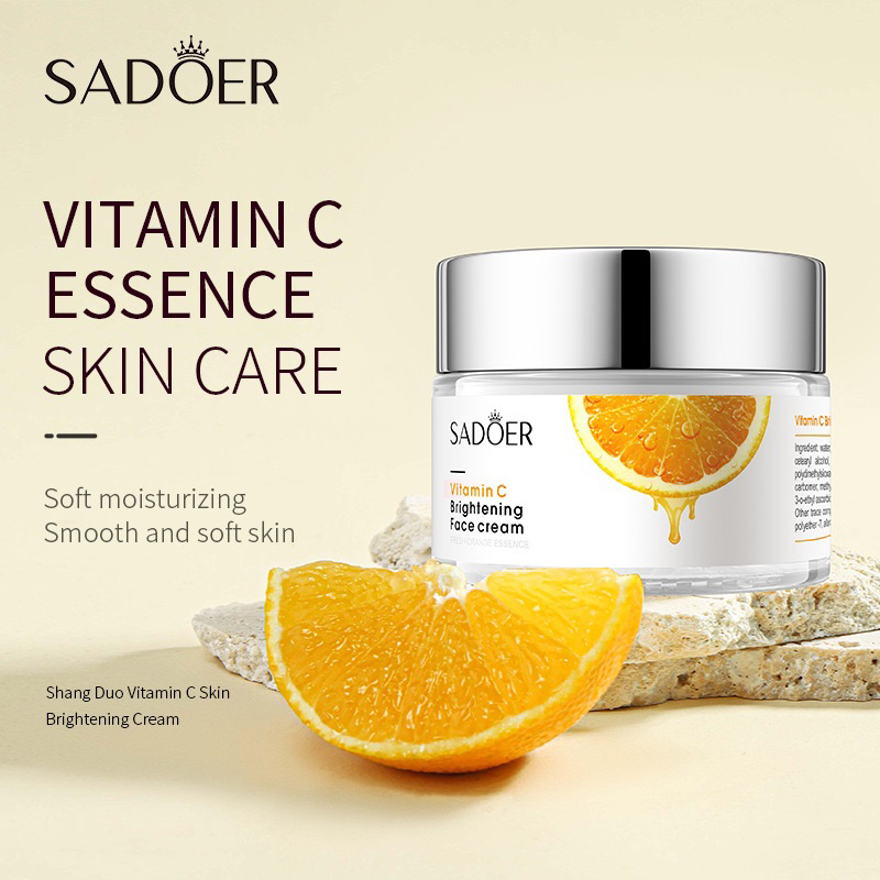 SADOER Vitamin C Brightening Face Cream Moisturizer with Vaseline (50g) | Shopee Malaysia