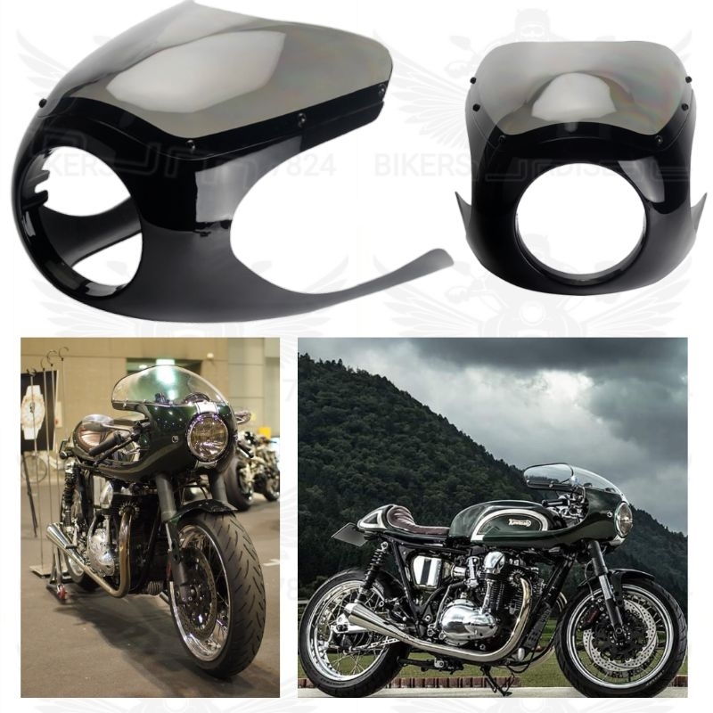 universal cafe racer windshield fairing suitable for round headlight ...