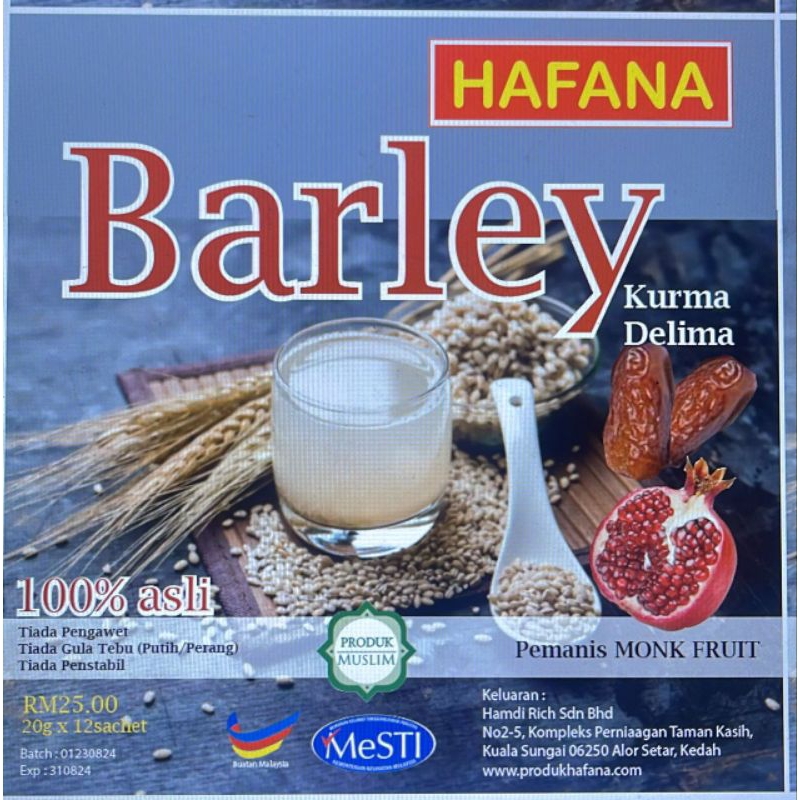 Barley Hafana 12 sachet | Shopee Malaysia