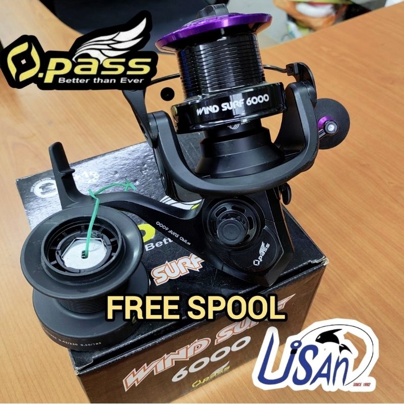 OPASS 6000 Wind Surf 7+1 Bearings SURF REEL Fishing Reel Mesin Pancing ...