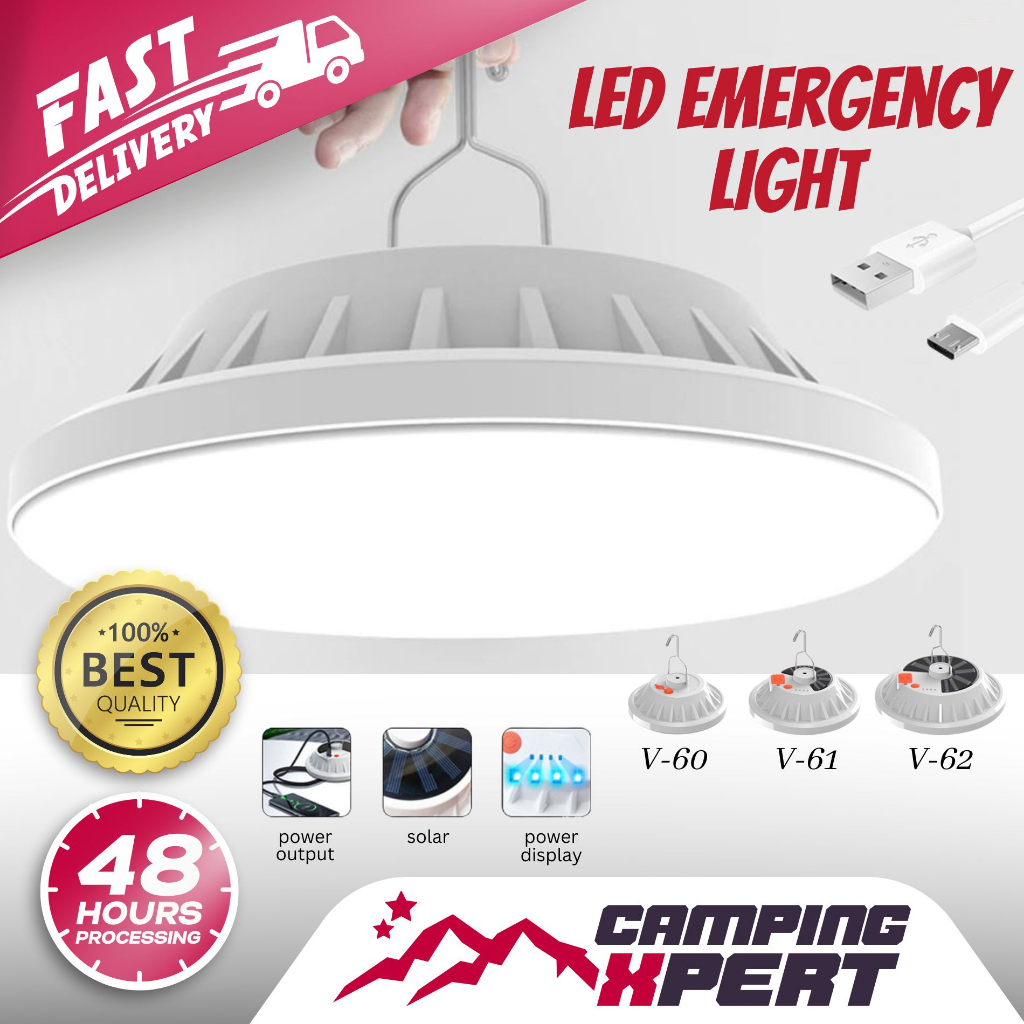 HS-V60/V61/V62 Emergency Light Control Rechargeable LED Bulb Solar Charge Night Market Light ...