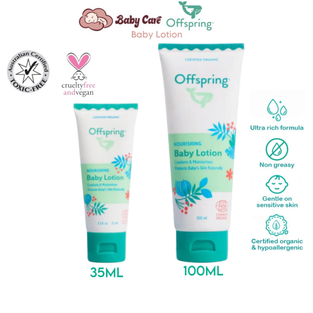 Offspring Premium Organic Nourishing Baby Lotion (35ml, 100ml) | Shopee ...