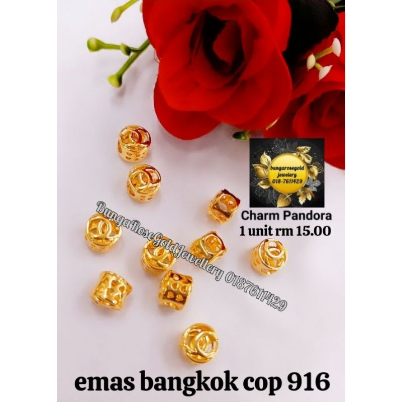 🔥Beads/ Charm/Stopper Pandora Emas Bangkok Cop 916🔥💯designcopyori💯 ...