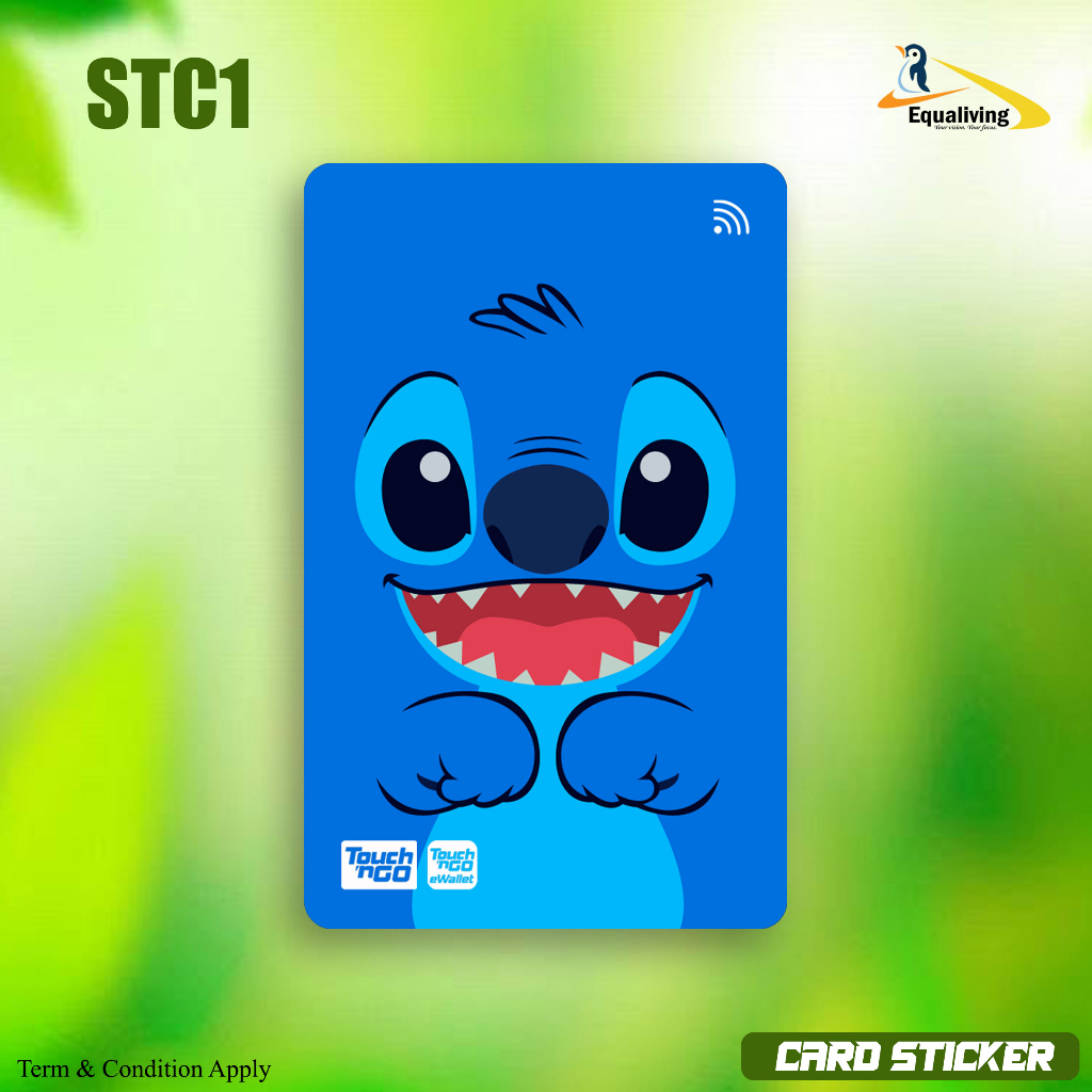 Stitch (Series 1) -Touch n Go NFC Sticker Skin CoverVinyl ATM Debit ...