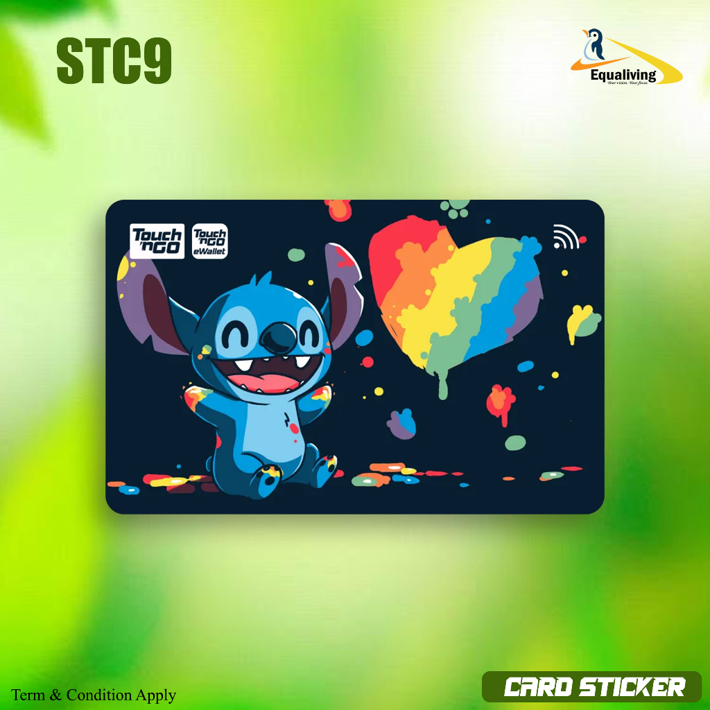 Stitch (Series 2) -Touch n Go NFC Sticker Skin CoverVinyl ATM Debit ...