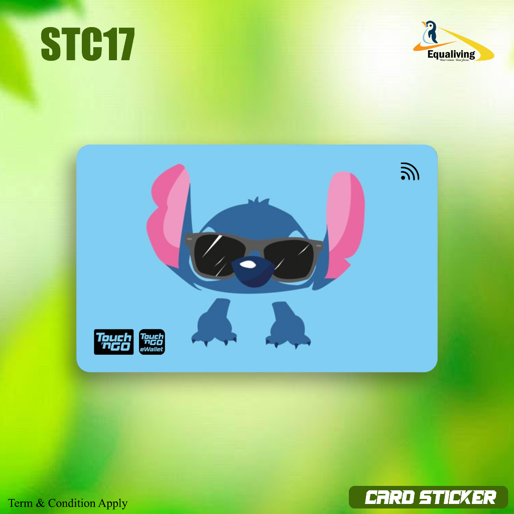 Stitch (Series 3) -Touch n Go NFC Sticker Skin CoverVinyl ATM Debit ...