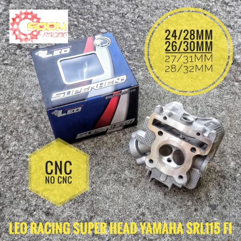 LEO RACING SRL115 FI SUPER HEAD CNC NORMAL YAMAHA LAGENDA FI 24/28MM 26 ...