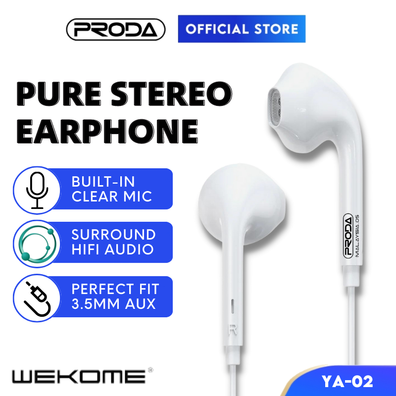 WEKOME Earphone 3 5mm Earphone With Mic HiFi Earphone In Ear Earphone ...