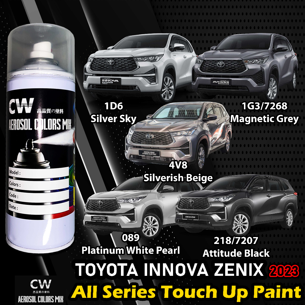 [ TOYOTA INNOVA ZENIX ] Touch Up Paint Colors CW Aikka Aerosol DIY Cat ...