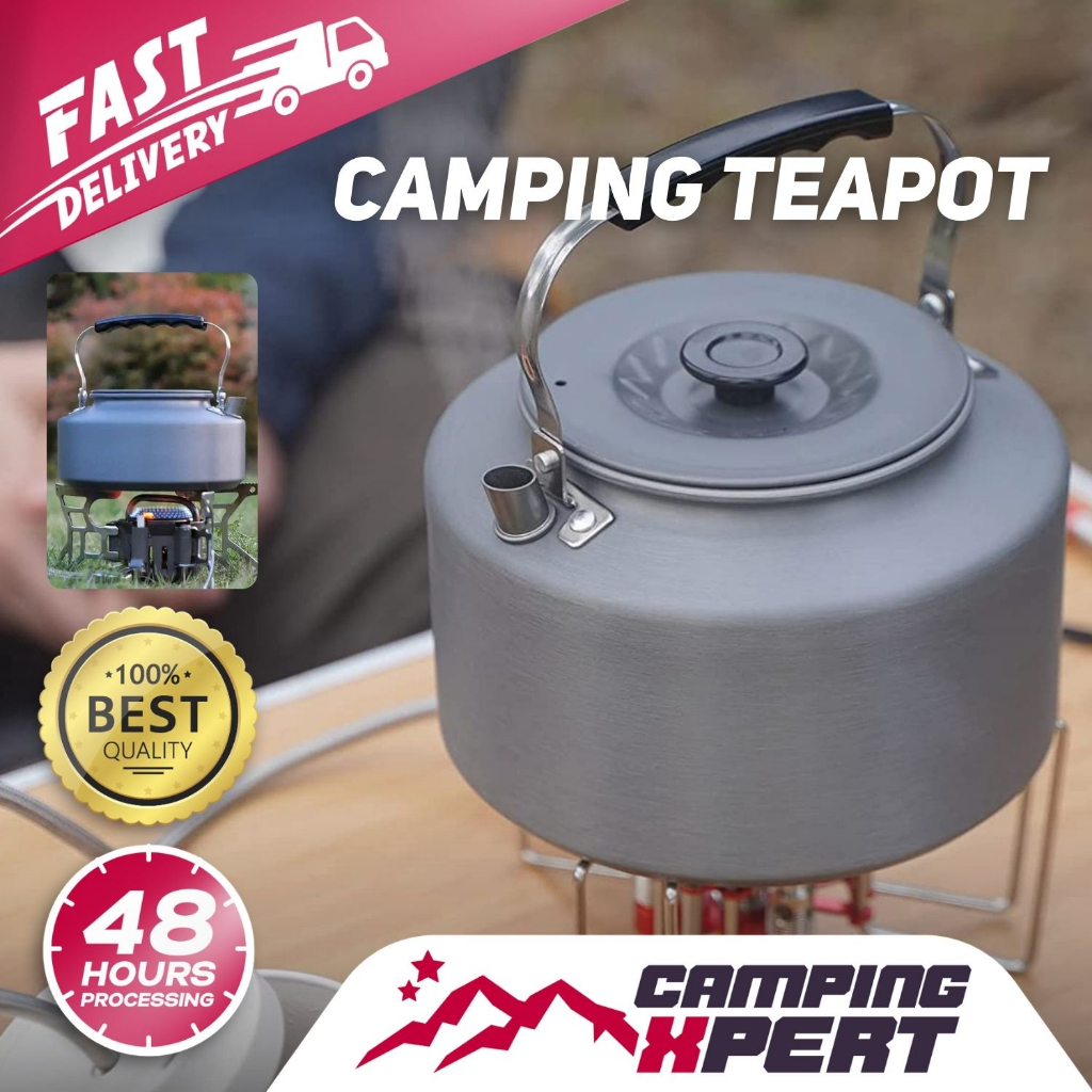2 Liter Camping Teapot Large Camping Kettle Lightweight Portable Teapot ...