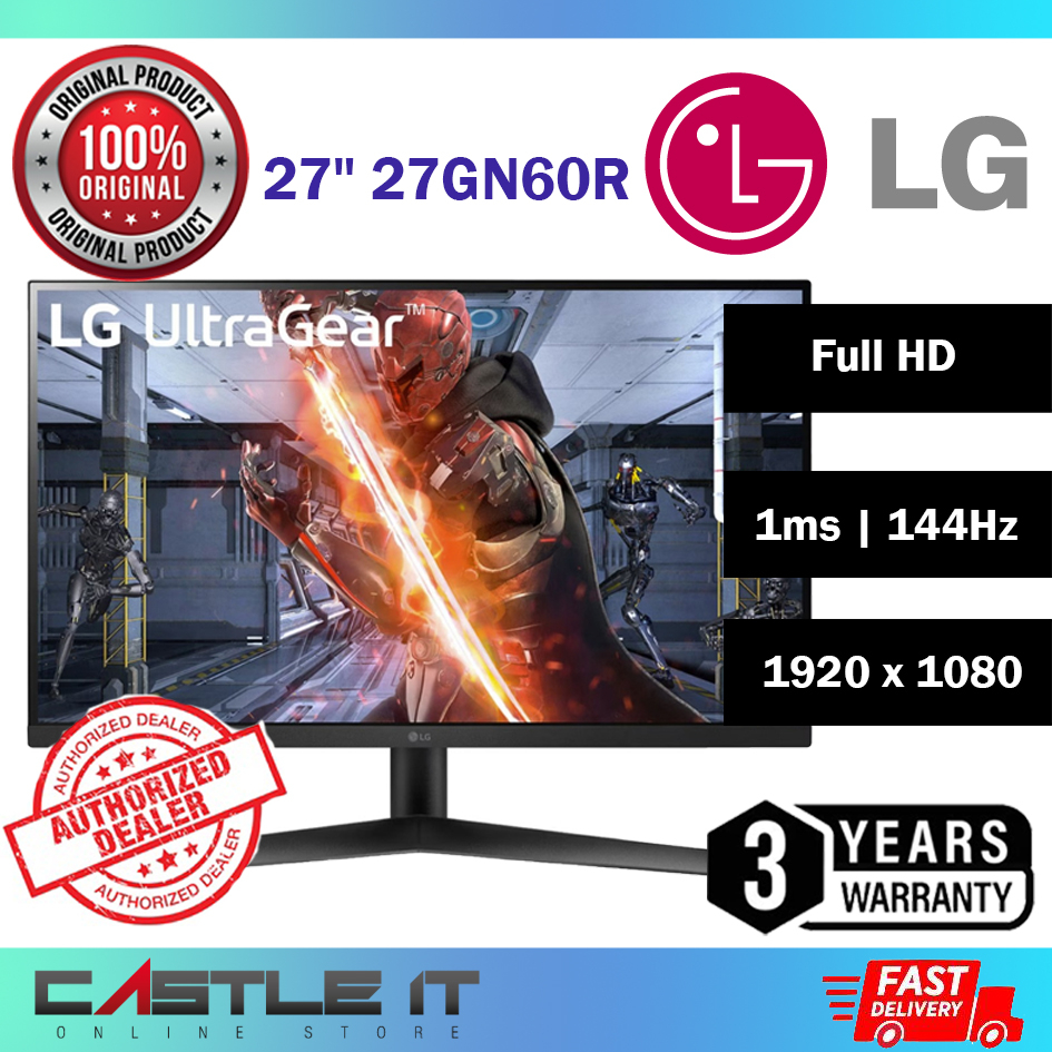 LG 27" 27GN60R UltraGear IPS 144HZ Gaming LED LCD Monitor Full HD ...