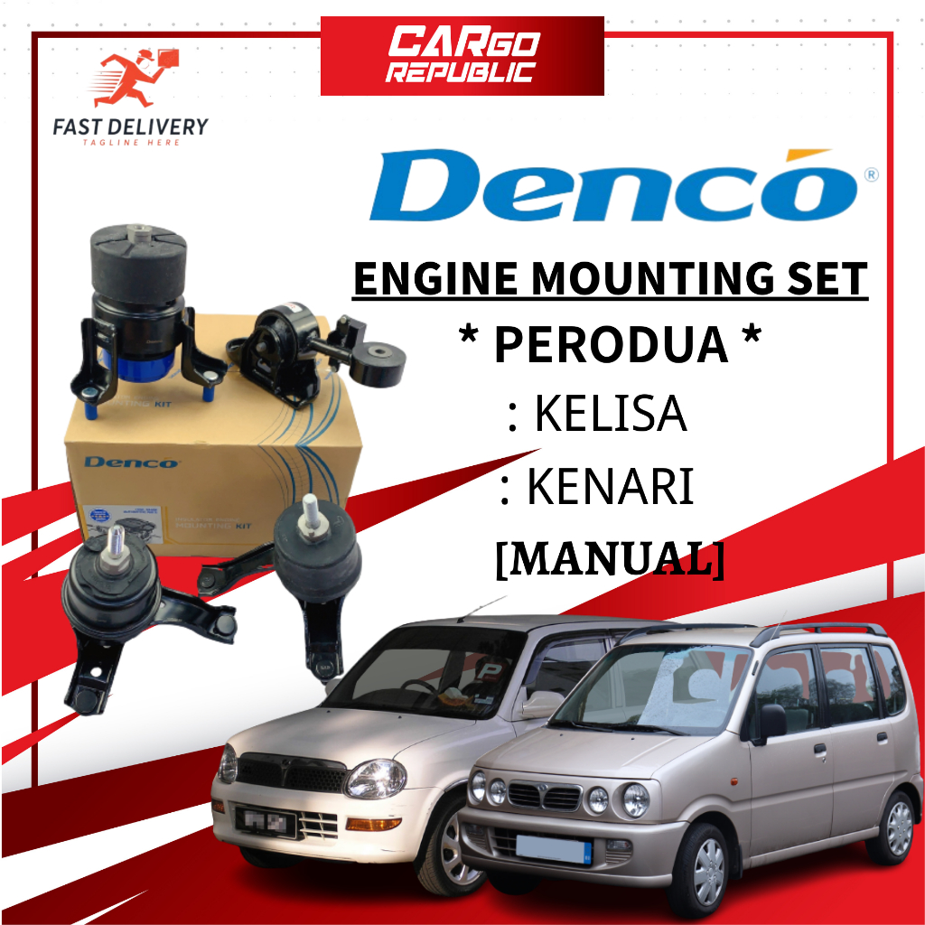 Denco Perodua Kenari Kelisa Engine Mounting Kit Set [Manual] Original ...