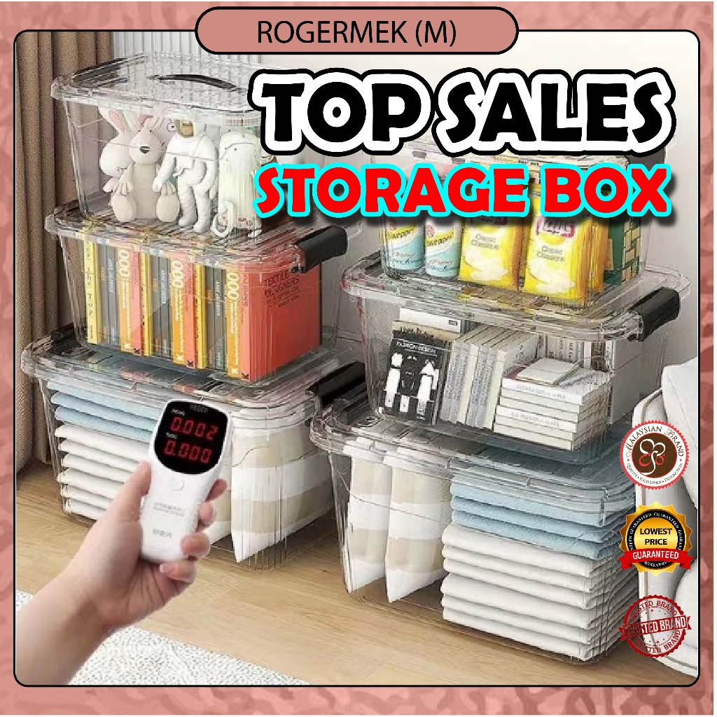 Storage Box Multipurpose Transparent Plastic Storage Box Kotak Simpanan ...