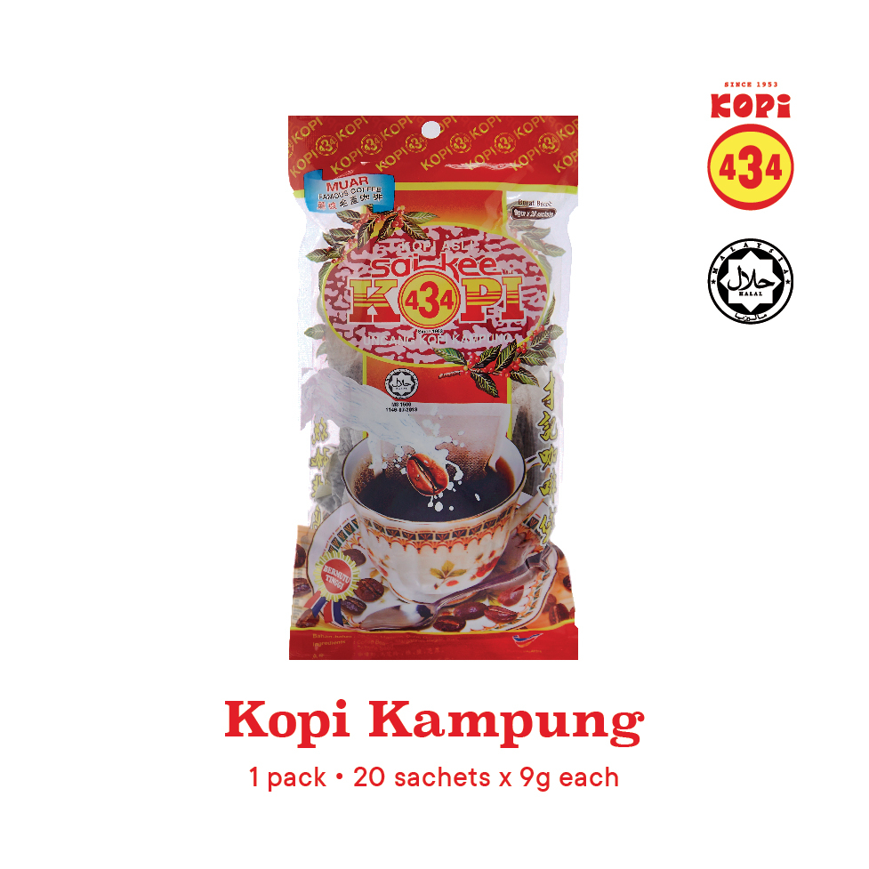 KOPI 434 MUAR 20 sachets Kopi O Kosong (pek ekonomi) 20zip | Shopee ...