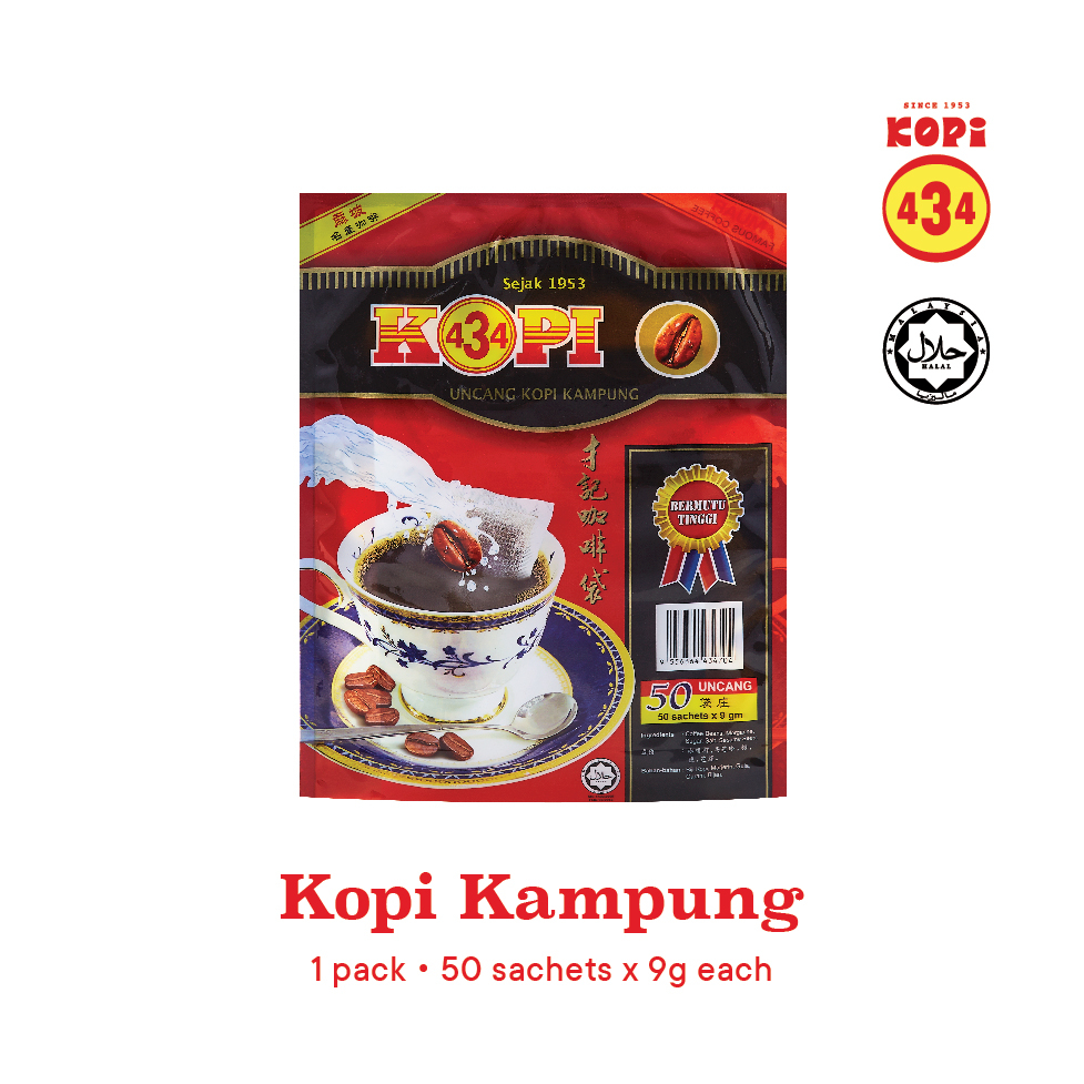 KOPI 434 MUAR (BLACK COFFEE) 50 uncang 麻坡 黑咖啡 传统咖啡 50袋 | Shopee Malaysia