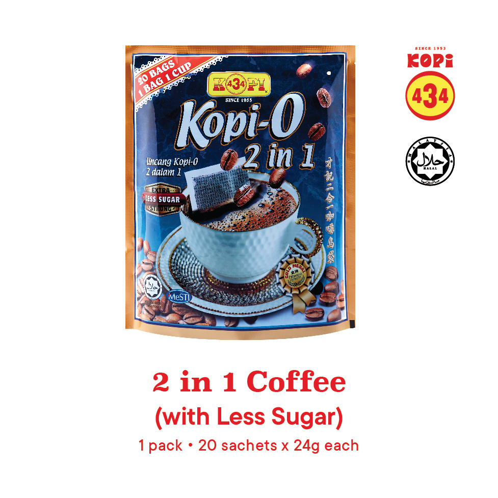 NEW Kopi 434 Muar 2in1 Less Sugar (Black Coffee with less sugar EXTRA ...