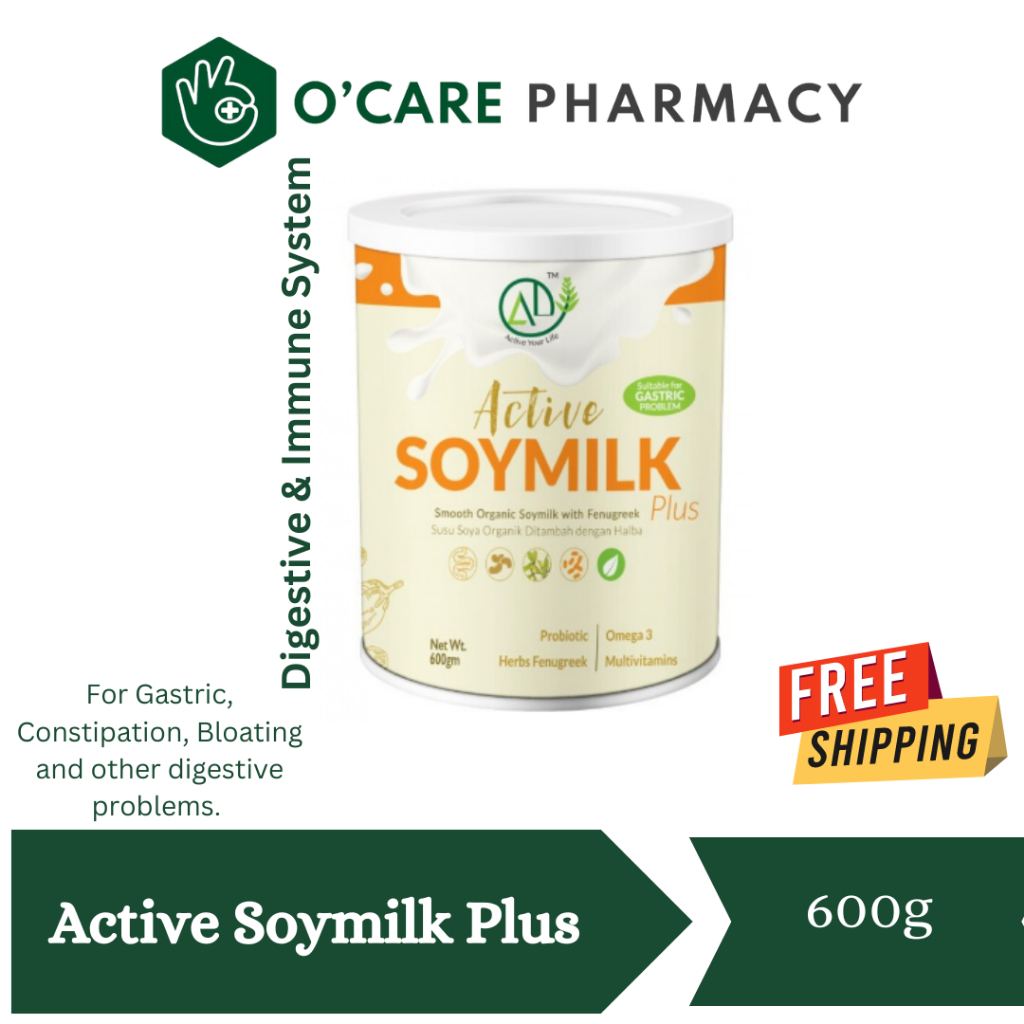 Active Soymilk Plus 600g [Digestive & Immune System] *Halal Certified *Organic Soybean | Shopee ...