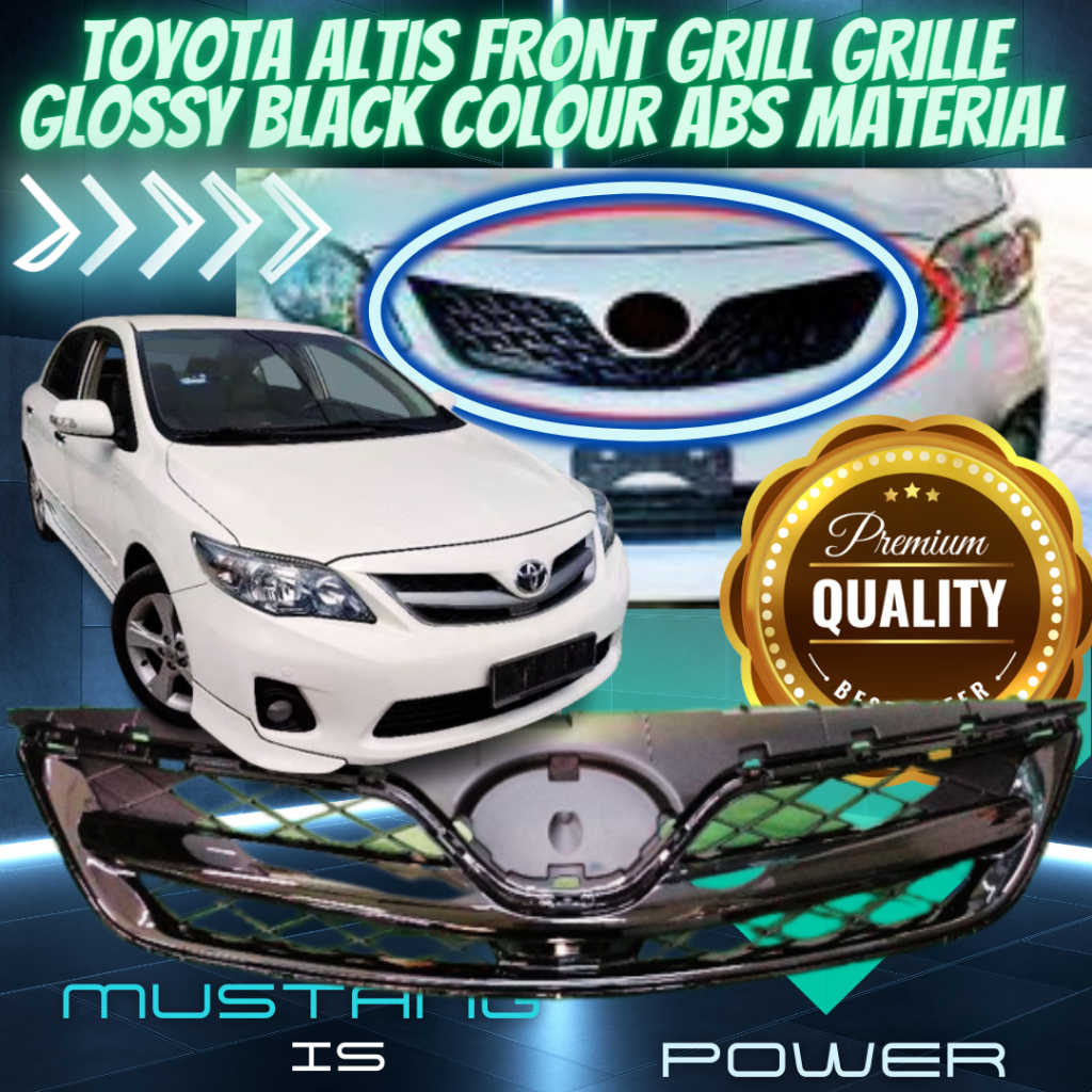 TOYOTA ALTIS 2011~2013 FRONT GRILL GRILLE GLOSSY BLACK COLOUR ABS ...
