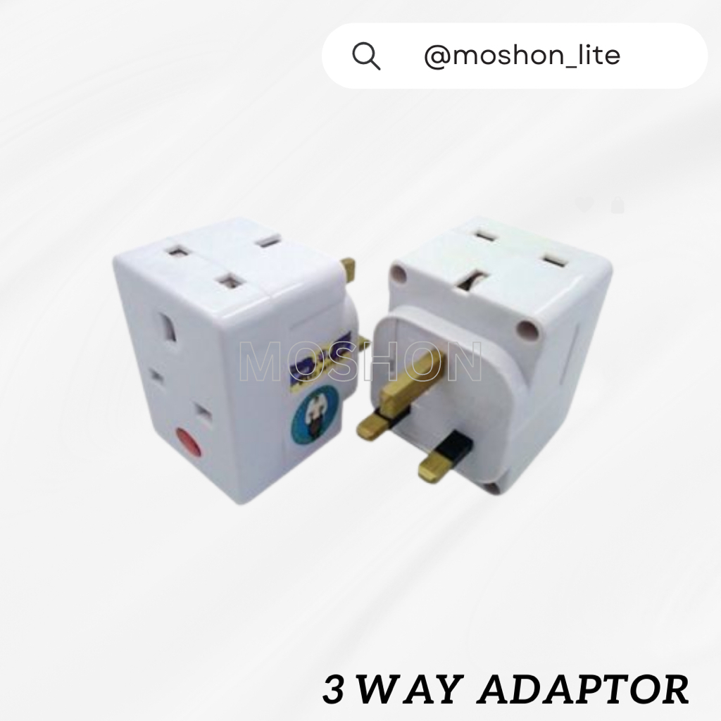 13AMP 3 Way Adaptor / Multi Way Adaptor [SIRIM APPROVED] | Shopee Malaysia