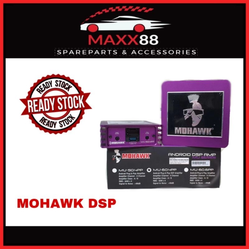 MOHAWK ANDROID PLAYER CAR DSP 4 CHANNEL PLUG AND PLAY POWER AMPLIFIER ...