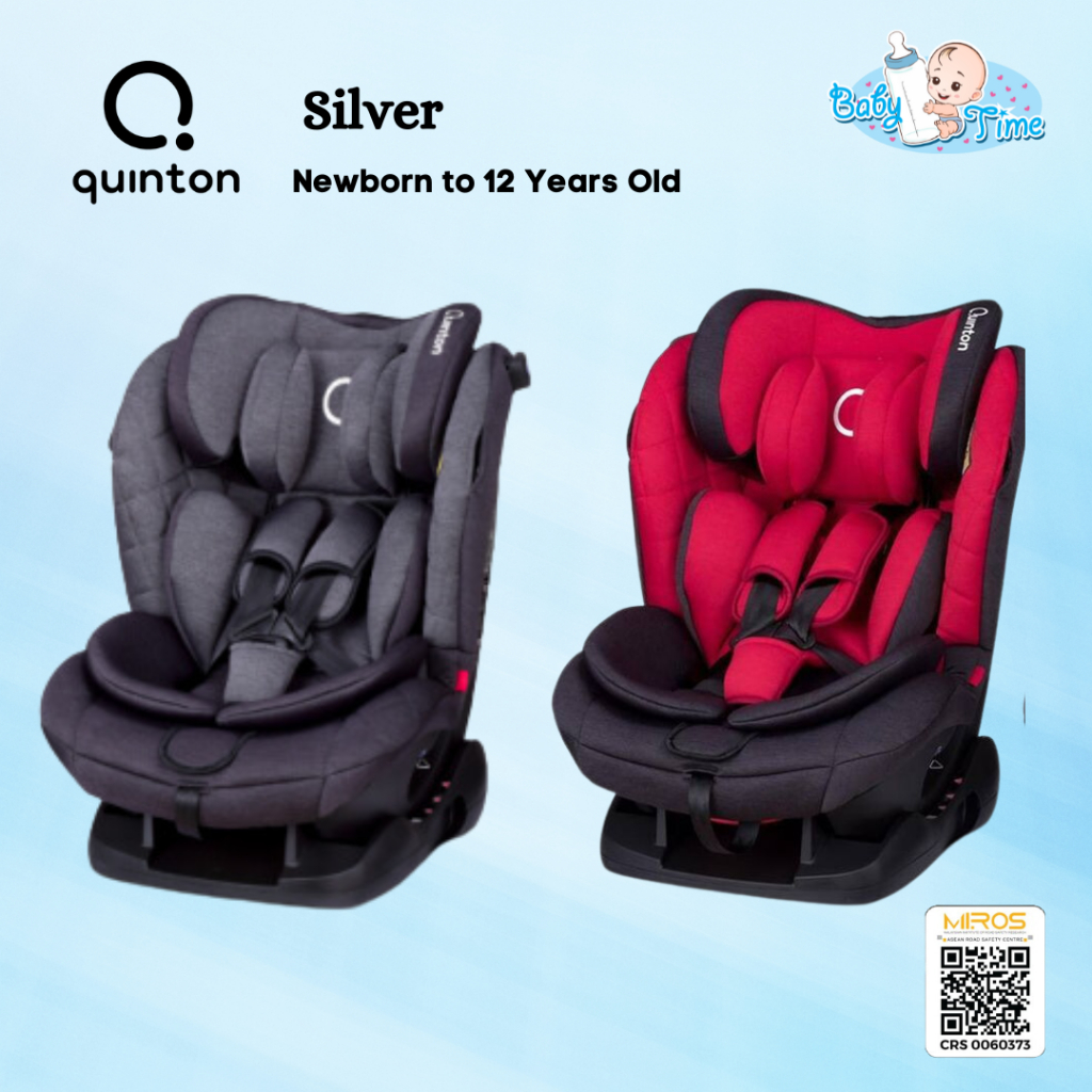 Quinton Silver Safety Car Seat with Canopy (Newborn to 36kg) | Shopee ...