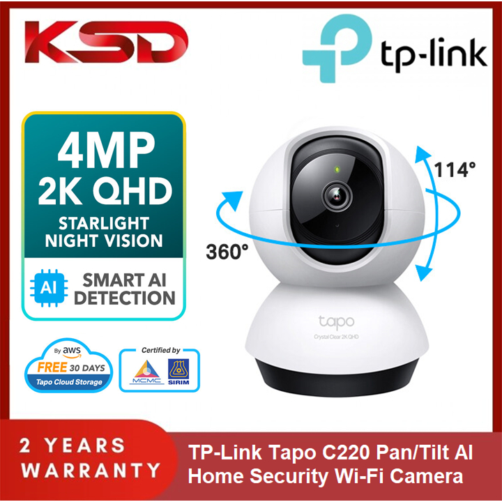 TP-Link Tapo C220 Pan/Tilt AI Home Security Wi-Fi Camera | Shopee Malaysia