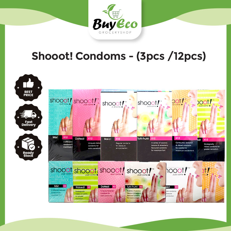 Shooot! Condoms - (3pcs /12pcs) | Shopee Malaysia