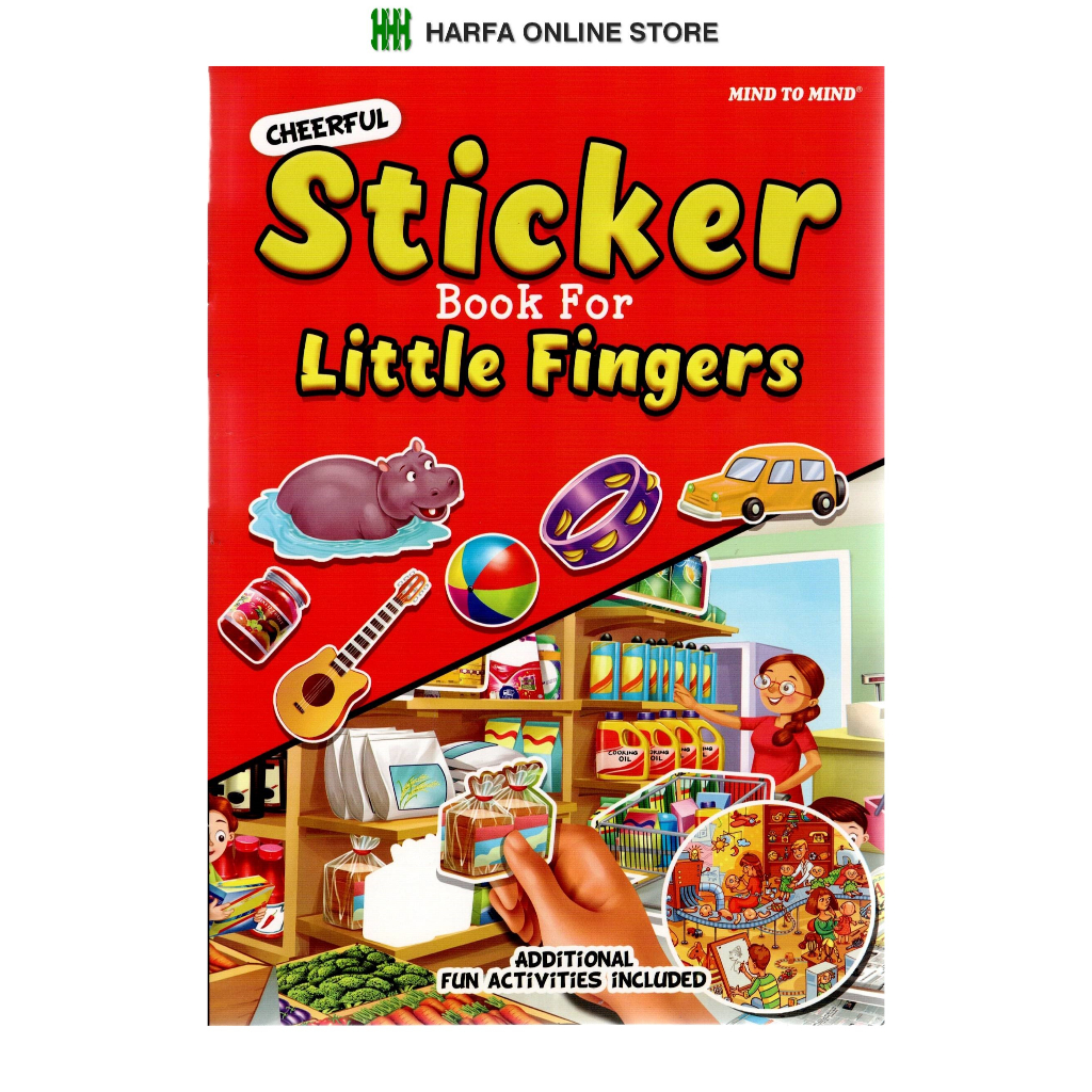 CHEERFUL Sticker Book For Little Fingers ( Additional Fun Activities ...