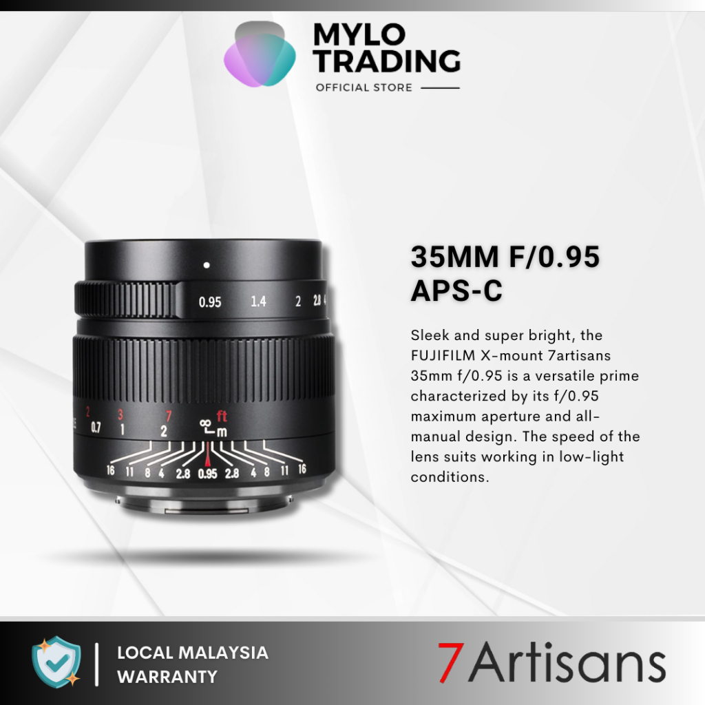 ( MY ) 7artisans 35mm f/0.95 Lens APS-C MF Manual Focus Lens for Sony ...
