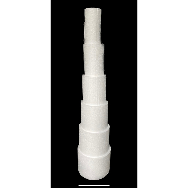 Polystyrene Poly Foam Cylinder Shape 保丽龙包装产品圆形 Gabus Cylinder Shape ...