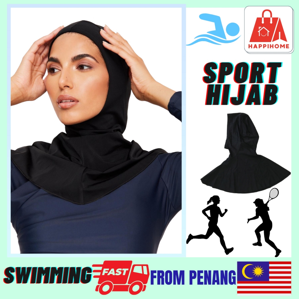 Sport Hijab Tudung Sukan Labuh Muslim Free Size Tudung Exercise Sarung Wanita Tudung Sport Quick ...