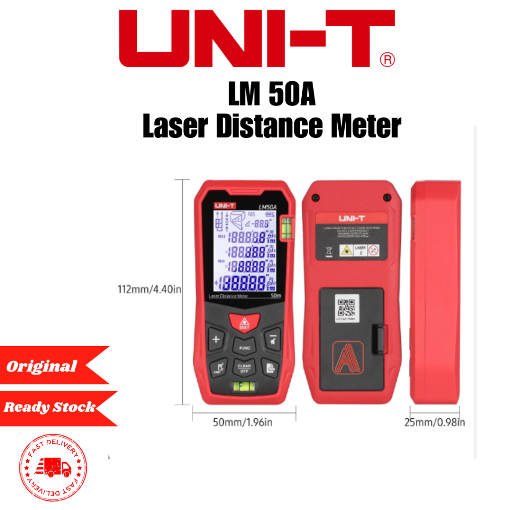 UNI-T LM40 40M / LM50A 50M / LM70A 70M / LM100A 100M / LM120A 120M / Digital Laser Distance ...
