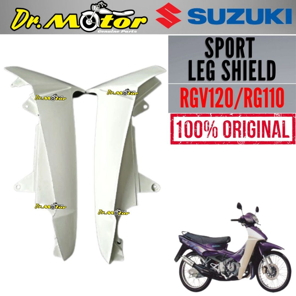 SUZUKI RGV RGV120 RGS RG110 RG 110 SPORT LEGSHIELD KEPOK PUTIH SIDE ...