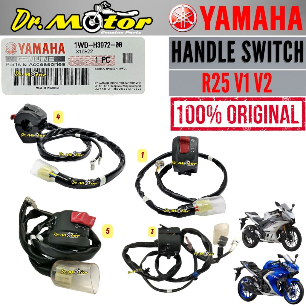 R25 YZF-R25 V1 V2 Handle Switch Left Right Handel Suis Horn Starter ...