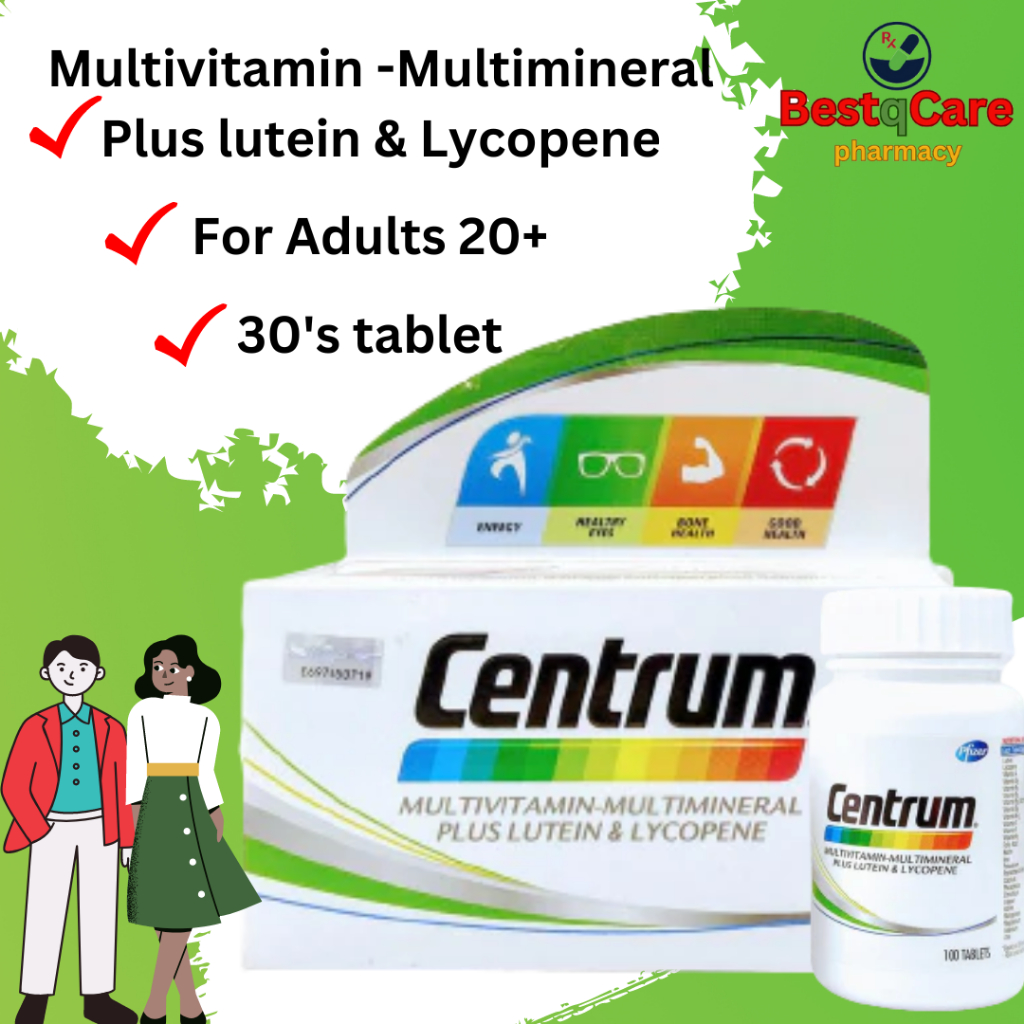 CENTRUM MULTIVITAMIN + MULTIMINERAL 30'S TABLET | Shopee Malaysia