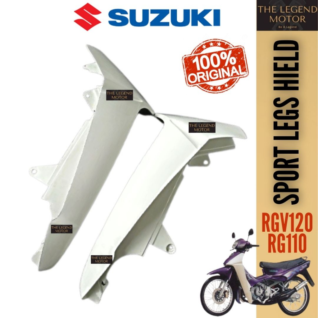 SUZUKI RG110 RGV RGV120 RGV 120 RG 110 SPORT LEGSHIELD KEPOK PUTIH SIDE ...
