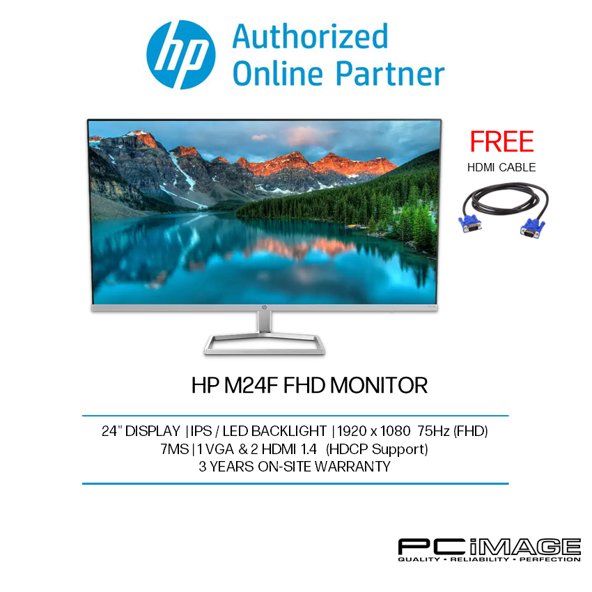 HP M24F MONITOR 23.8"/1920X1080/5MS/75HZ/VGA/HDMI/IPS/3YW | Shopee Malaysia