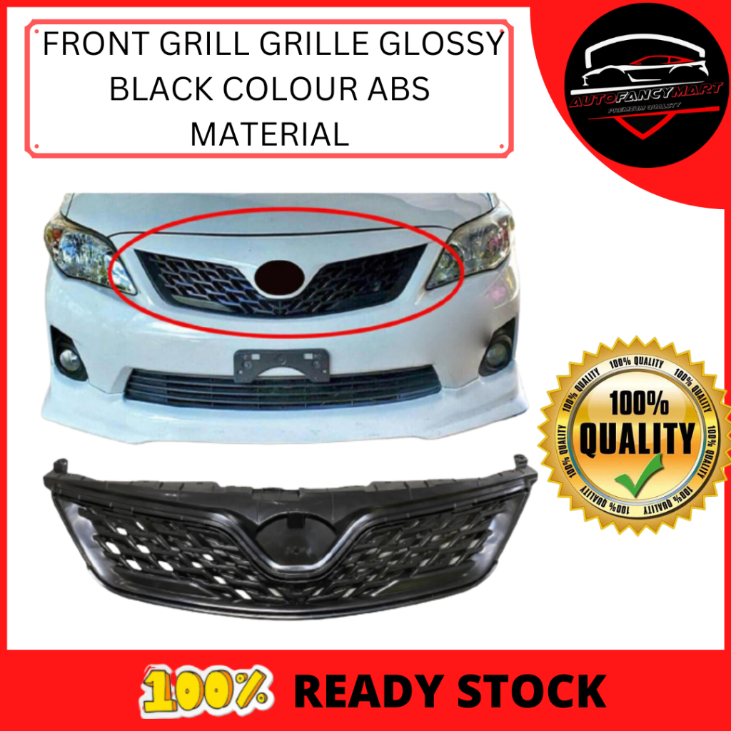 TOYOTA ALTIS 2011~2013 FRONT GRILL GRILLE GLOSSY BLACK COLOUR ABS ...
