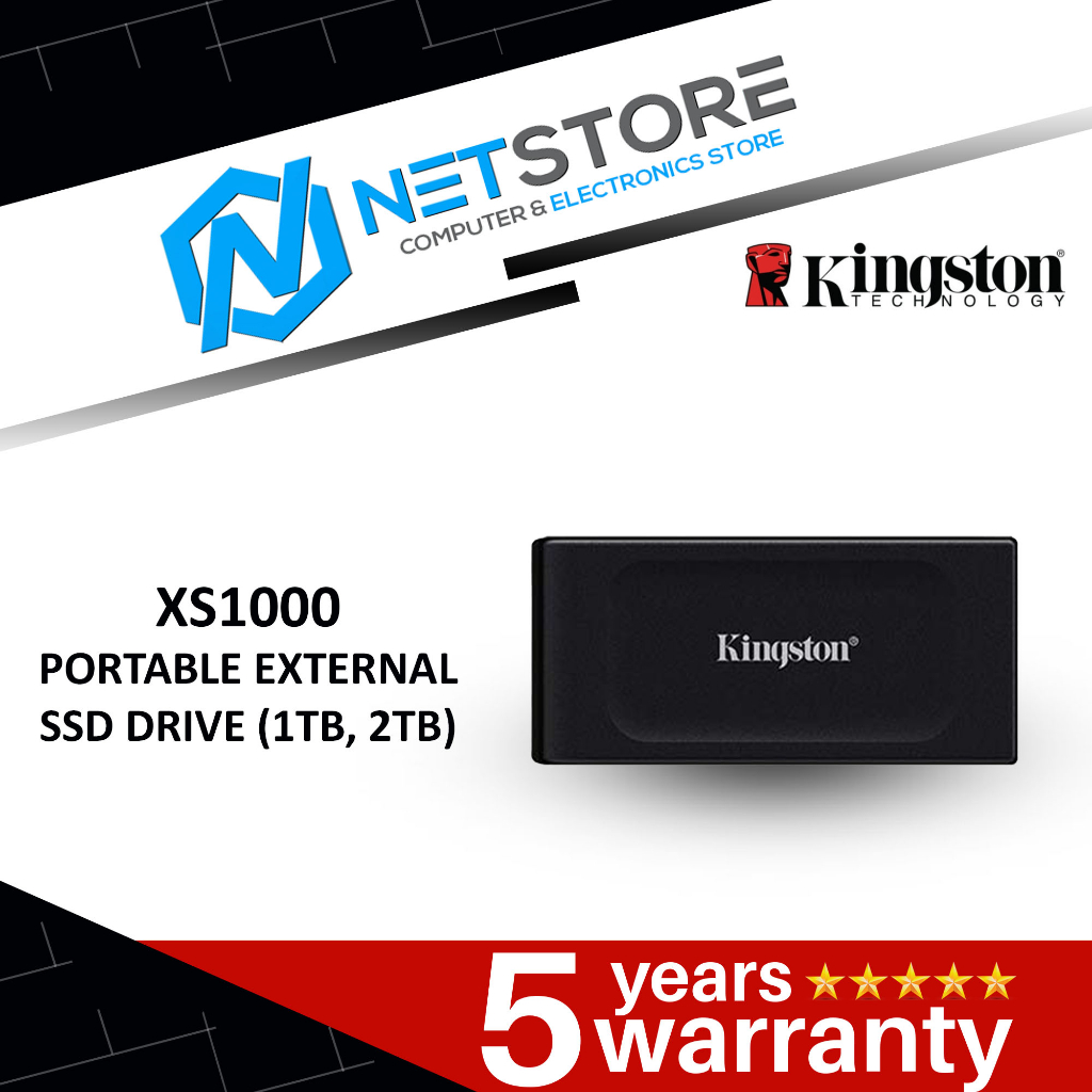 KINGSTON XS1000 PORTABLE EXTERNAL SSD DRIVE (1TB, 2TB) | Shopee Malaysia