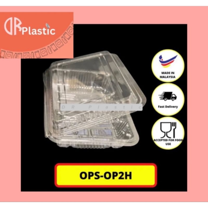 OPS-OP2H 100PCS,BENXON DISPOSABLE PLASTIC CONTAINER,BEKAS KUIH | Shopee ...