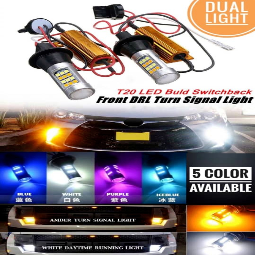 Car Led T20 Bulb Light Signal DRL Daytime Running Daylight Fog Sport ...